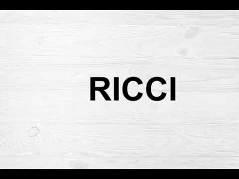 How To Pronounce Ricci