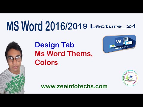 Design Tab In MS Word 2016/2019 Lec_24