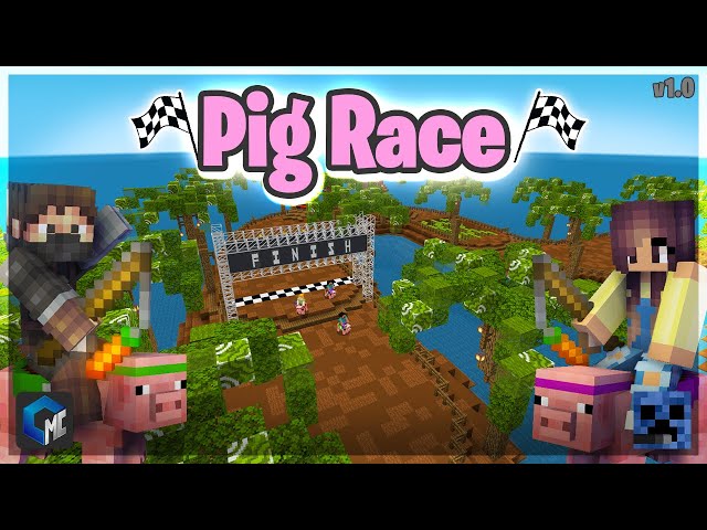Pig Race (MAP MINECRAFT BEDROCK) Minecraft Map