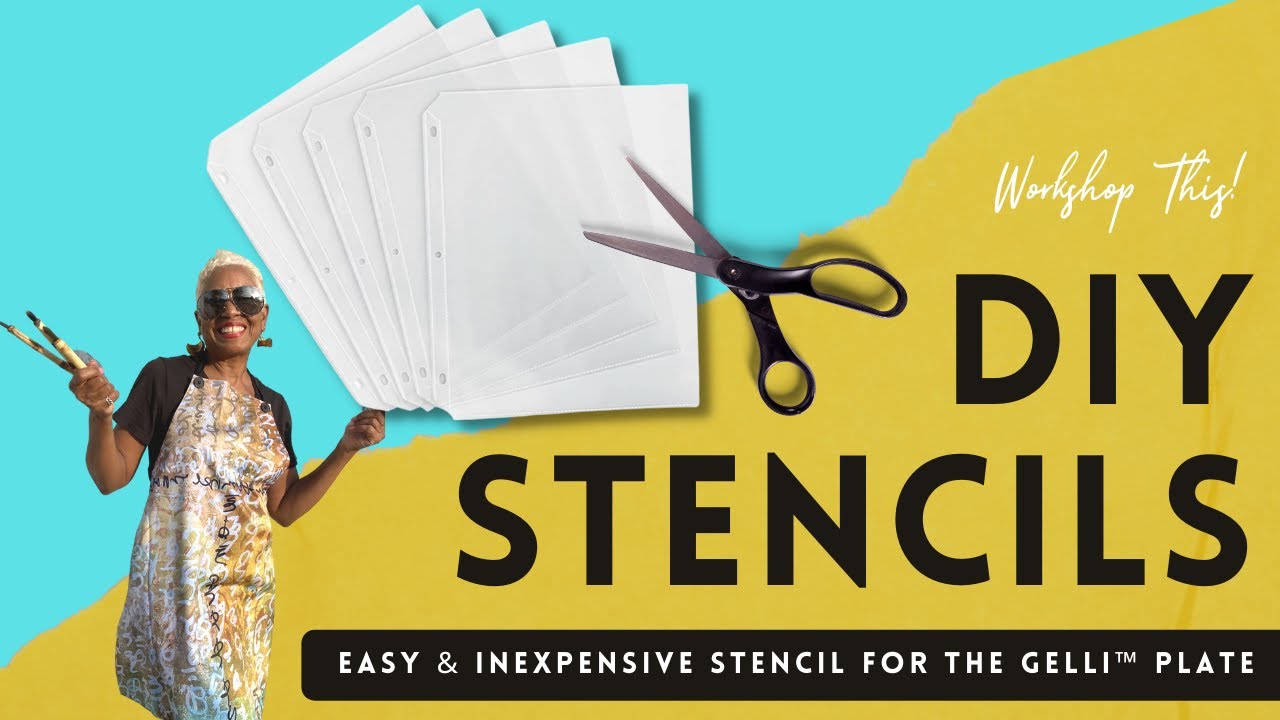 DIY Stencil for Gelli Printing Tutorial: How to Make Your Own Stencils to use on the Gelli Plate!
