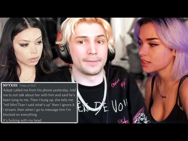 "She thinks I possibly cheated": xQc addresses leaks about Adept ...