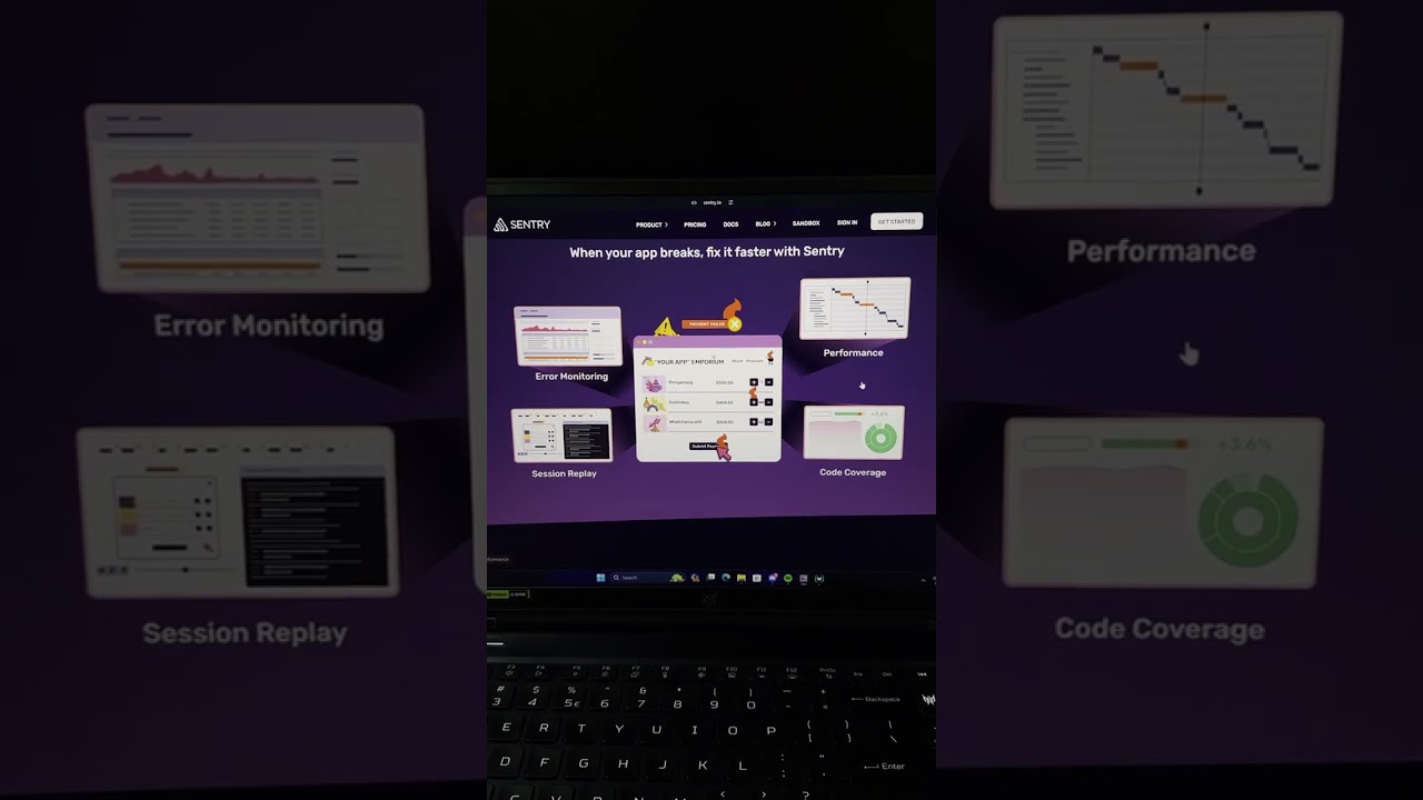 App monitoring and error tracking using SENTRY!
