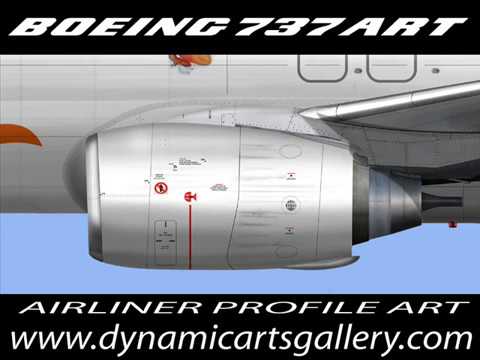 GOL BOEING 737 AIRLINER ART