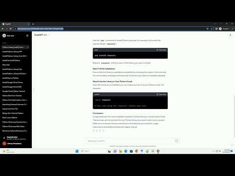 how to install python library in visual studio code