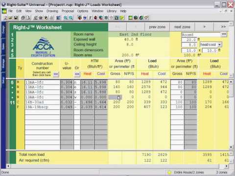 Right- J Overview : ACCA Manual J Load Calculation