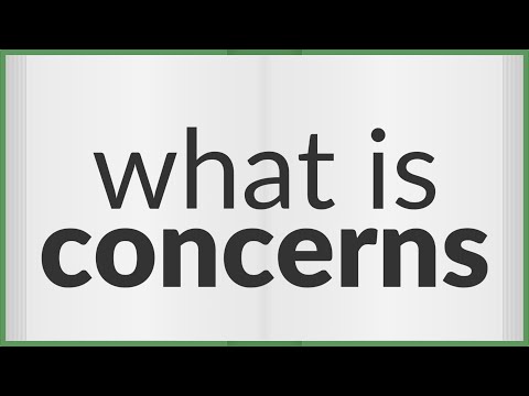 Concerns | meaning of Concerns