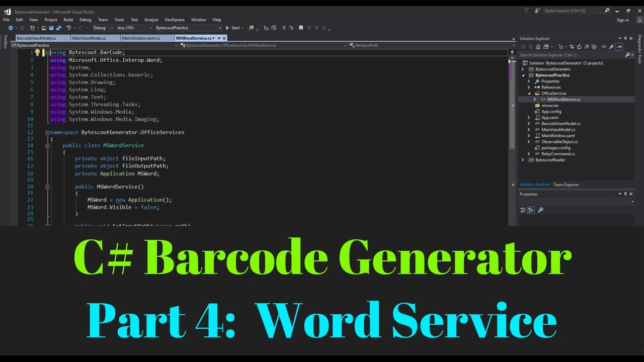 Creating Barcodes in C# WPF - Part 4 Word Document
