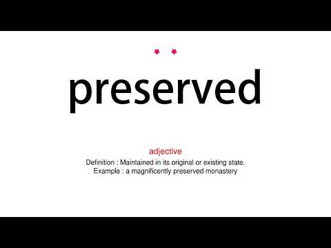 How to pronounce preserved - Vocab Today