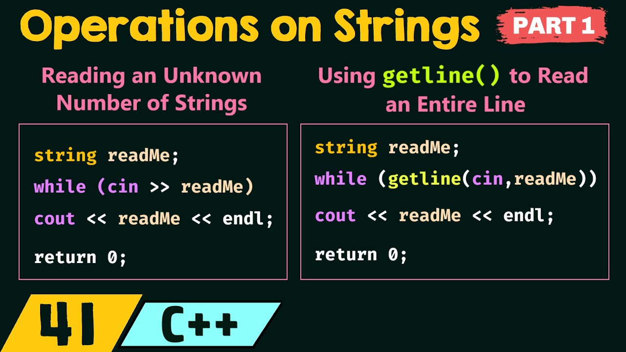 Operations on Strings (Part 1)