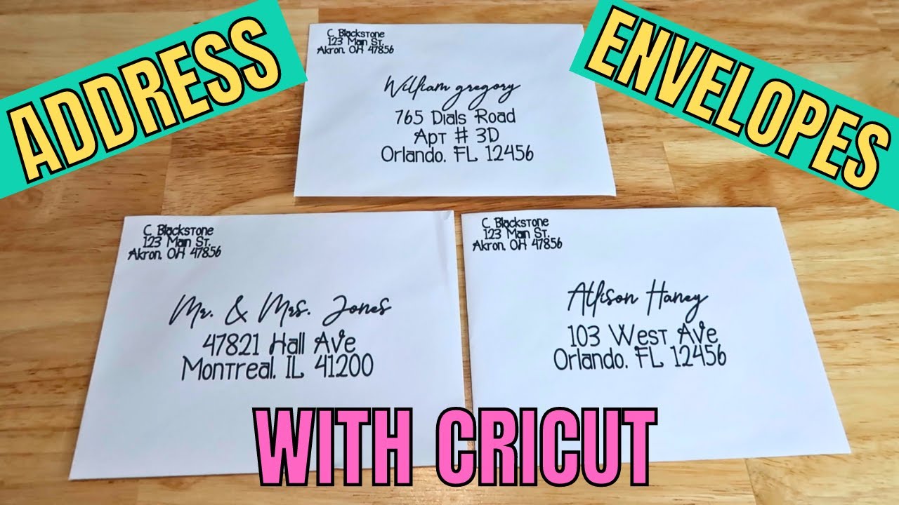 Addressing envelopes perfectly with your Cricut