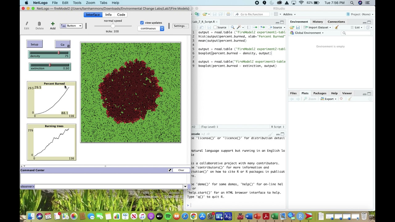 Lab 7 Walkthrough: NetLogo and Fire Modelling