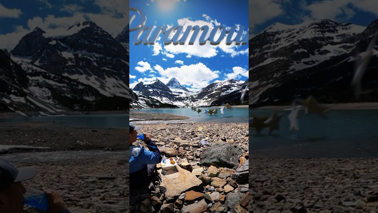Hike Mount Assiniboine in Banff—you might just see the Paramount logo fly by! #shorts #viral