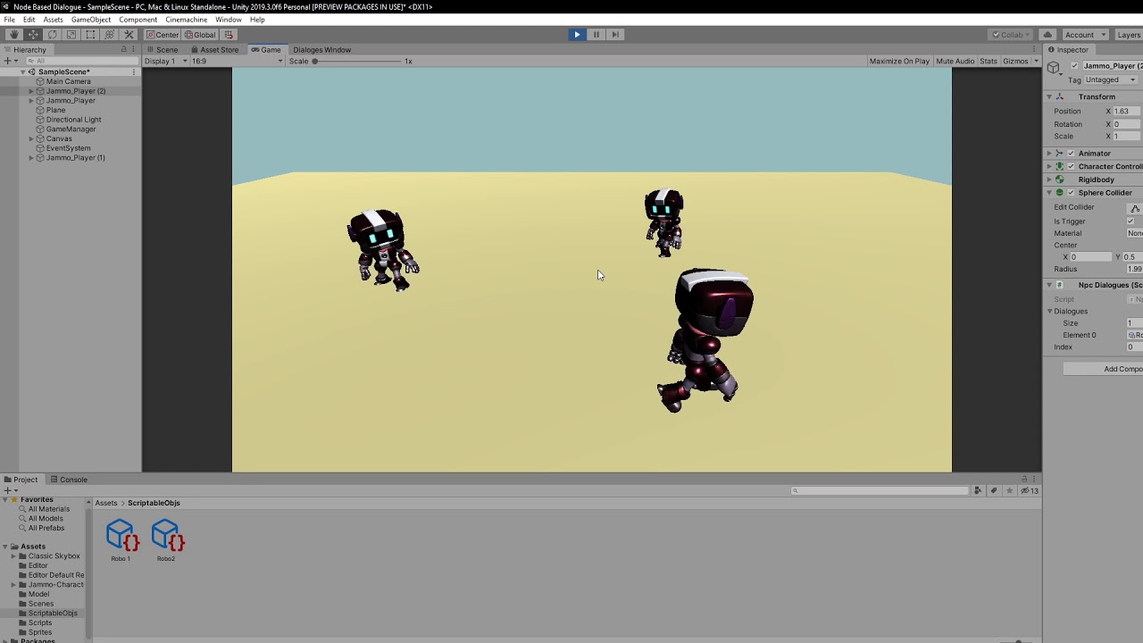 Simple Node Based Dialogue System Unity