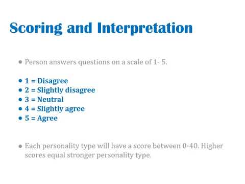 Big Five Personality Test Scoring and Interpretation