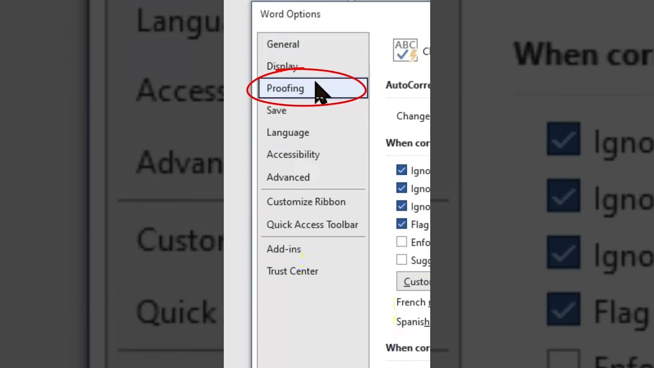 How to turn on spell check for uppercase words in Microsoft word