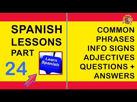 Spanish lessons / tutorials compilation: How to say things in Spanish part 24. Learn Spanish.