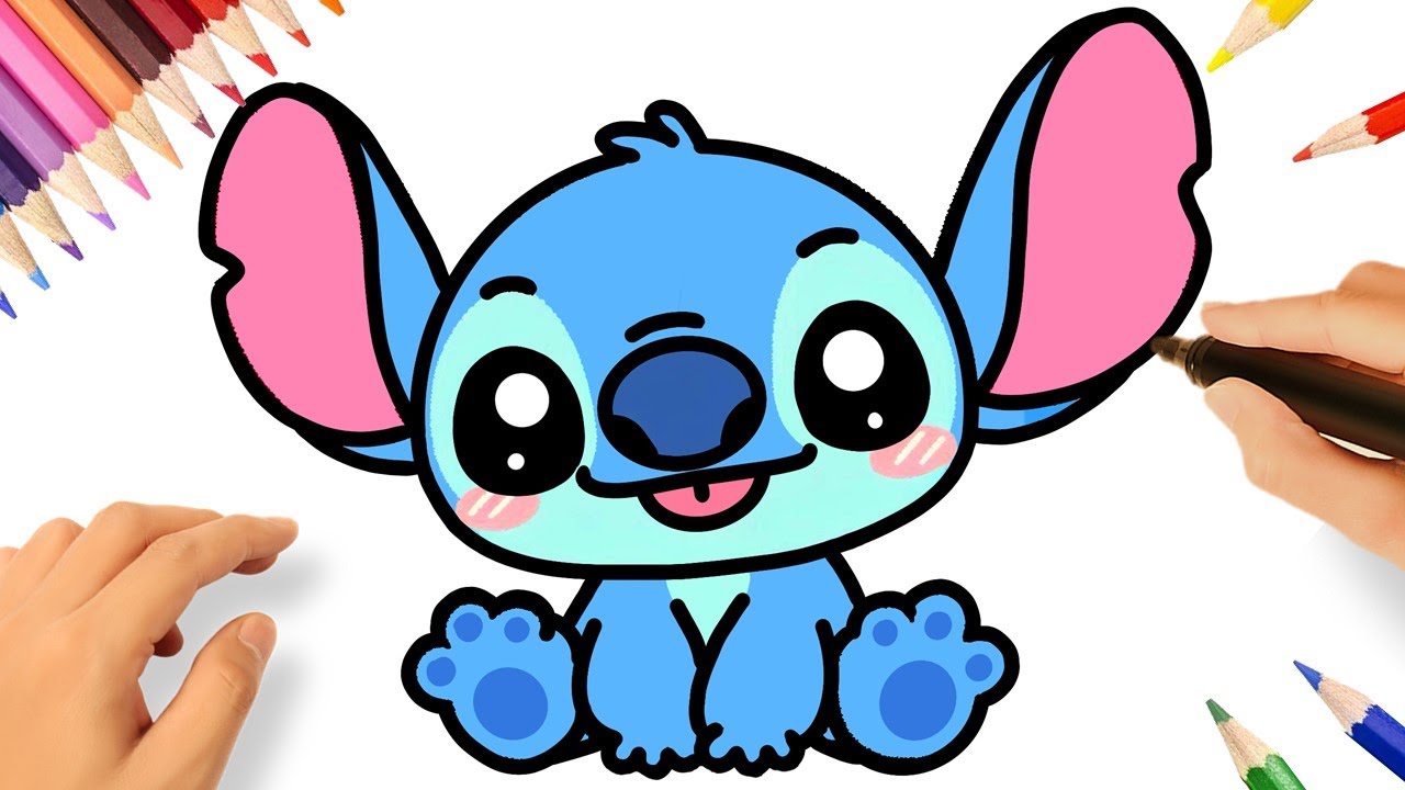CÓMO DIBUJAR A STITCH FACIL 💗