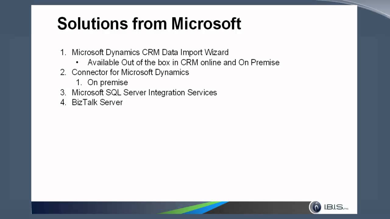 Microsoft Dynamics CRM Integration Options
