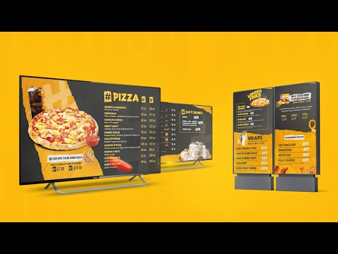 The Ultimate Digital Menu Board for Takeaways and Restaurants - A Brilliant Design!