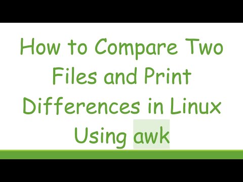 How to Compare Two Files and Print Differences in Linux Using awk