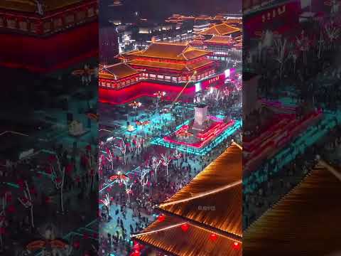Datang Everbright City in China (大唐不夜城)#china #City #citylife