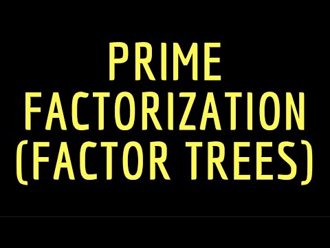 Find the Prime Factorization of a Number (Factor Trees)