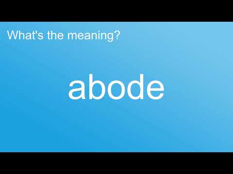 What is the meaning of "abode", How to pronounce? #meaning #pronunciation #Dictionary