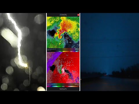 Close Range Lightning & Night Tornado Spotting near Chico, Texas {D}