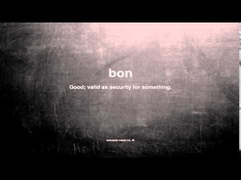 What does bon mean