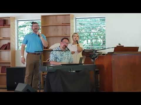 Matthew Burgess with Jordan Dagenhart and Rebecca Shields singing God on the Mountain"