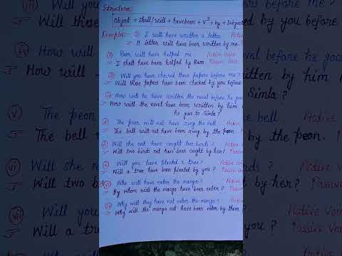 😱Passive Voice Of Future perfect tense#youtube#shortsvideo🔥Active and passive voice shorts9
