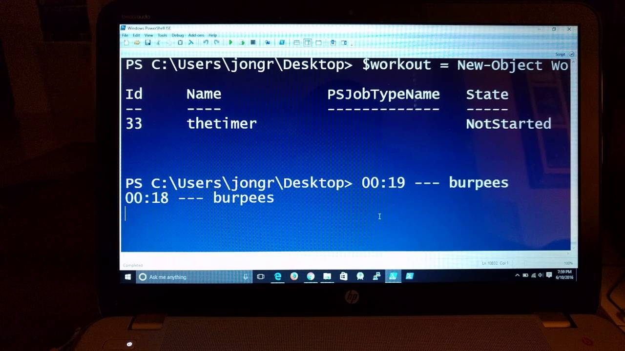 PowerShell Workout Timer