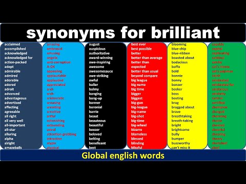 490 synonyms for brilliant| synonyms antonyms for competitive exams|antonyms synonyms for toefl| esl