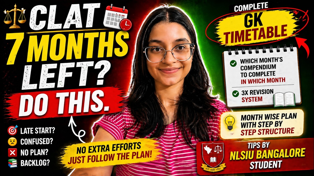 7 Months to CLAT? This Plan Can Get You Into an NLU 🔥Follow This & You’re Sorted | Complete Strategy