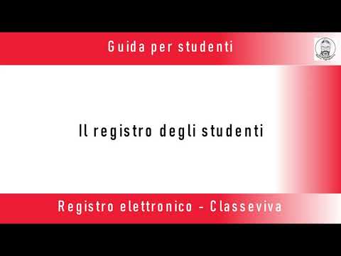 Presentazione del registro elettronico Classeviva con account studente