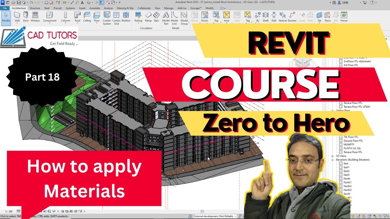 How to Apply Materials in Revit | Step-by-Step Tutorial ( Revit from Zero to Hero Part :18)