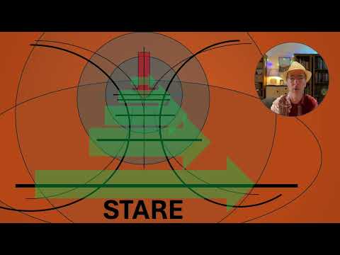 STAIR and STARE: demonstrating the difference of focusses, seen from the letters (sound in form)
