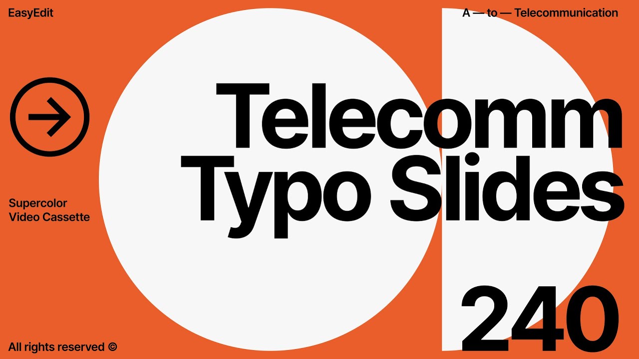 Telecomm Typo Slides | After Effects Template