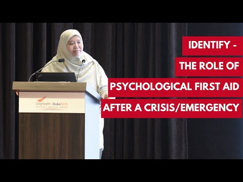 Identify - The role of psychological first aid after a crisis or emergency