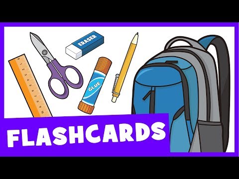School Supplies - Talking Flashcards: English ESL video lessons