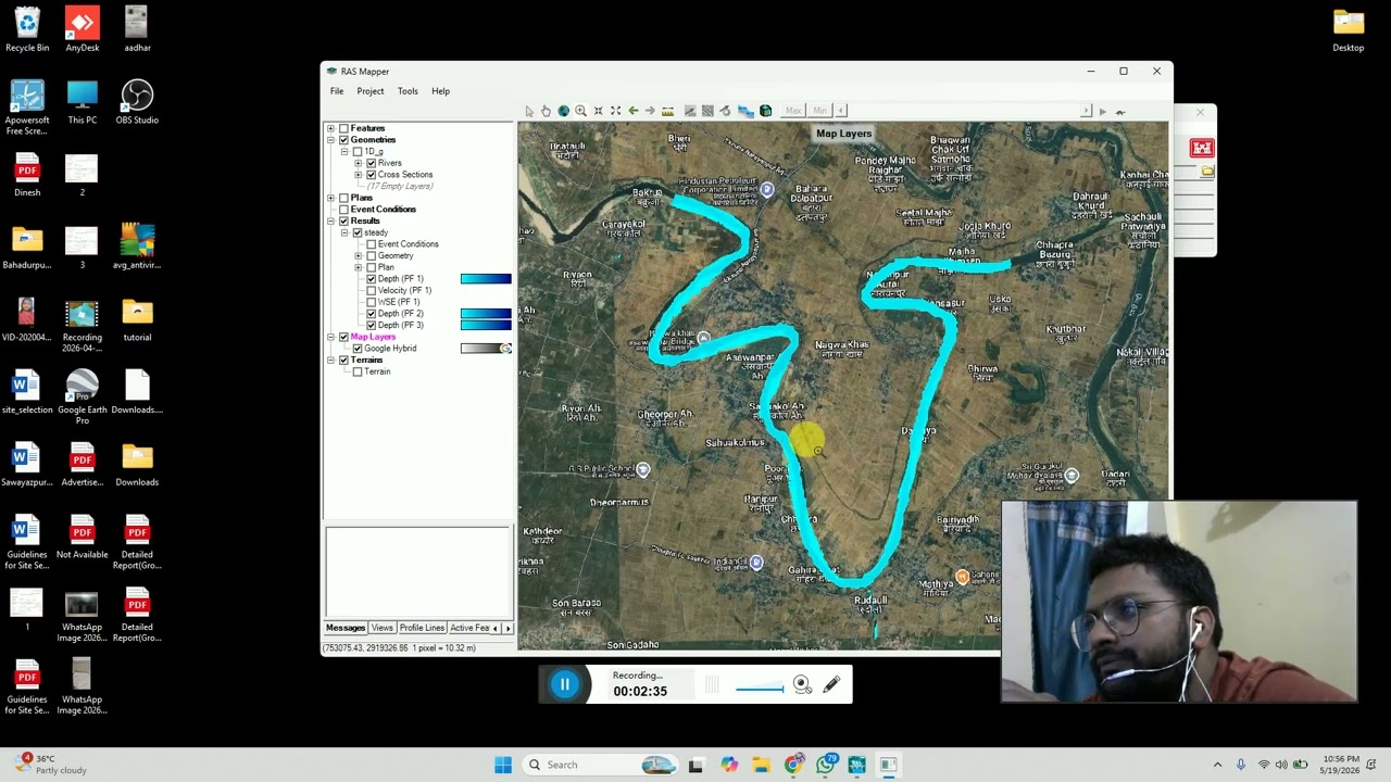 HEC-RAS Flood inundation Flow