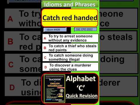 Catch red-handed | Idioms and phrases | Black book of English vocabulary | #blackbook #idioms