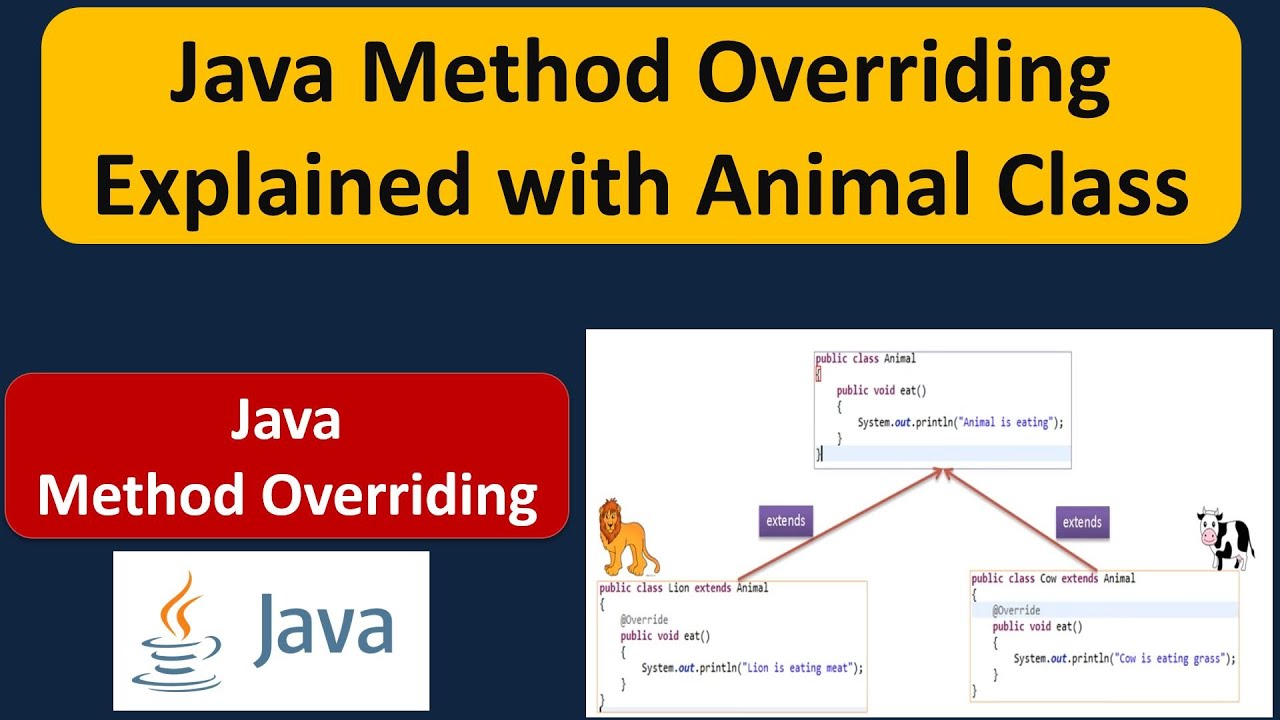 Java Method Overriding Explained with Animal Class | Java Tutorial