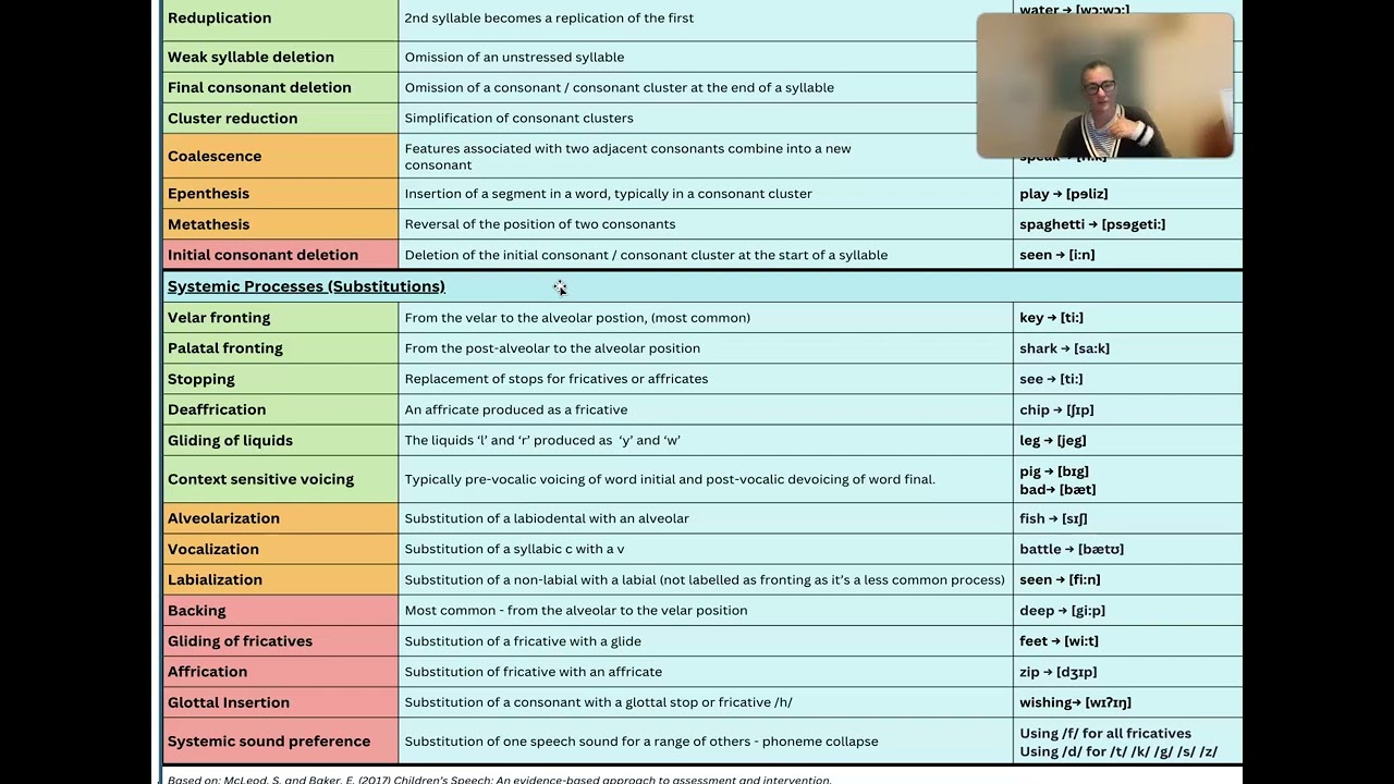 Phonological Processes - an Overview