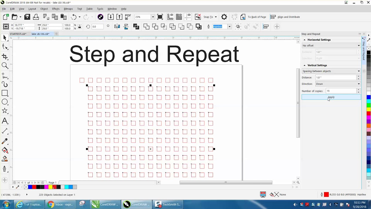 Corel Draw Tips & Tricks Step & Repeat Part 2