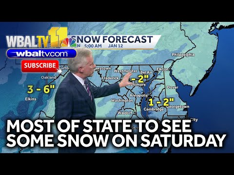 Maryland weather forecast: Most of state to see 1-2 inches of snow Saturday