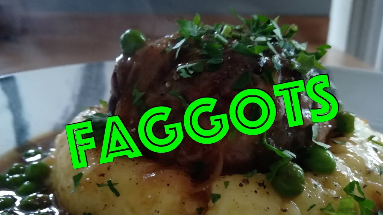 How to make homemade Faggots, classic British meat balls with mash potatoes and onion gravy