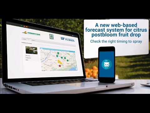 Postbloom fruit drop (PFD) forecast system