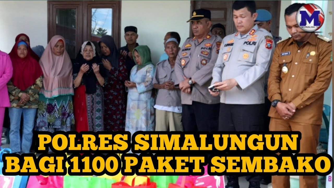 DALAM RANGKA HUT BHAYANGKARA KE 77, POLRES SIMALUNGUN BAGI 1100 PAKET SEMBAKO