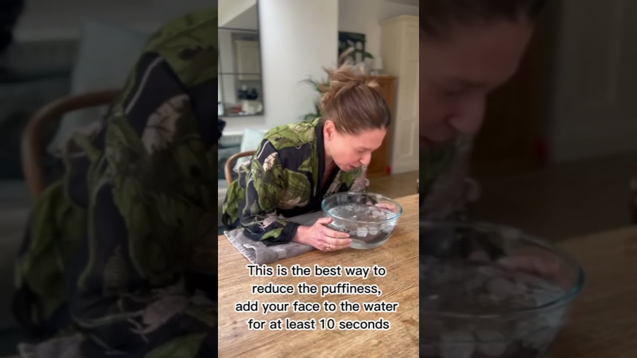 Reduce puffiness within your face with this simple trick! 🧊